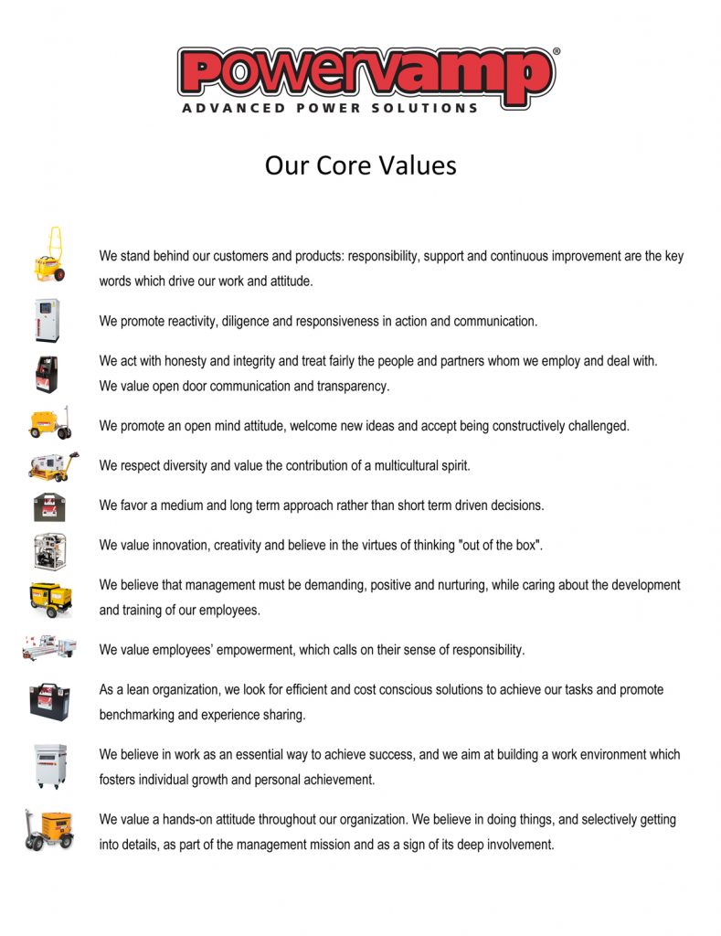 Our Core Values | What We Believe In | Powervamp